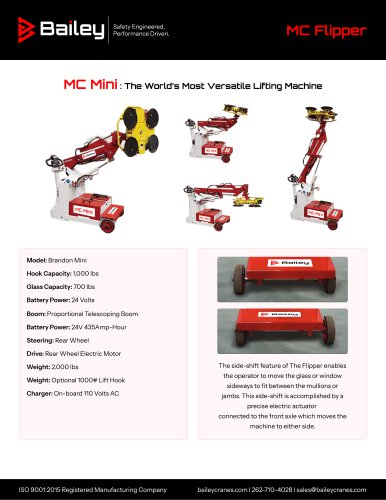 All Bailey lifts catalogs and technical brochures