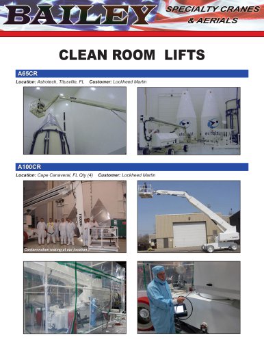 All Bailey lifts catalogs and technical brochures