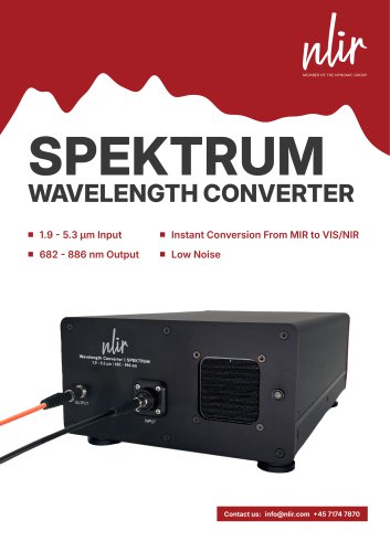 TUNE Wavelength Converter Spec Sheet - NLIR - PDF Catalogs | Technical Documentation | Brochure