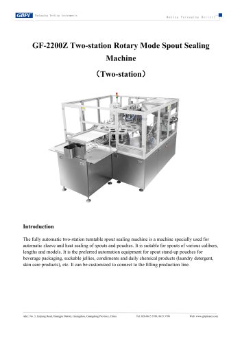 GF-2200Z Two-station Rotary Mode Spout Sealing Machine (20250604 ...