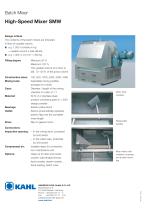 KAHL High-Speed Mixer SMW - AMANDUS KAHL - PDF Catalogs | Technical ...