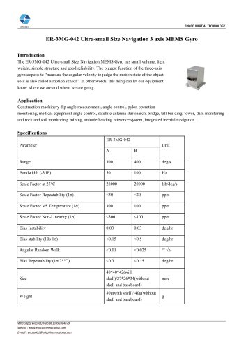 ER-MNS-06A - SHAANXI ERICCO INERTIAL TECH. CO., LTD - PDF Catalogs | Technical Documentation ...