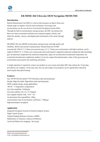 ER-QA-03C - SHAANXI ERICCO INERTIAL TECH. CO., LTD - PDF Catalogs | Technical Documentation ...