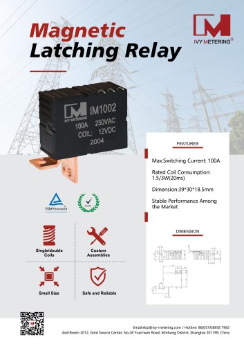 IVY Motor Latching Relay IM-M1203D - IVY METERING - PDF Catalogs ...