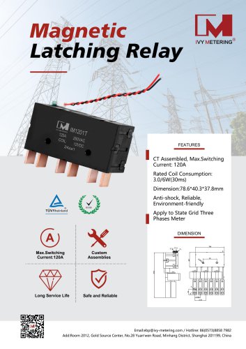 IVY Motor Latching Relay IM-M1201T - IVY METERING - PDF Catalogs | Technical Documentation ...