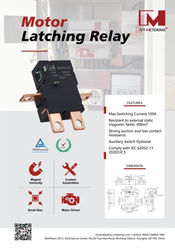 IVY Motor Latching Relay IM-M1201T - IVY METERING - PDF Catalogs | Technical Documentation ...