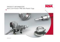 Low-Friction Tapered Roller Bearing with Plastic Cage Design for the ...