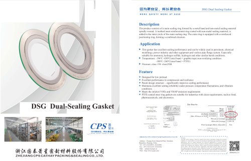 CPS4000 Spiral Wound Gasket - Zhejiang CPS Cathay Packing Sealing CO ...