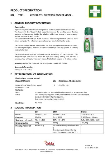 All Cederroth catalogs and technical brochures