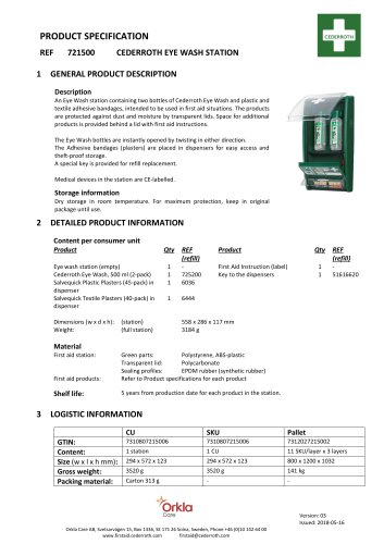 CEDERROTH FIRST AID STATION - Cederroth - PDF Catalogs | Technical ...