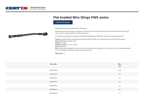 All Certex Bridon Lifting Systems catalogs and technical brochures