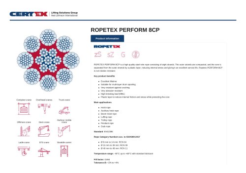 Ropetex Perform 6C - Certex Bridon Lifting Systems - PDF Catalogs ...