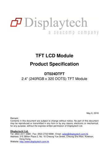 All Displaytech catalogs and technical brochures