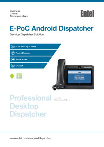 All Entel catalogs and technical brochures