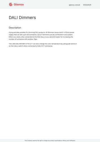 DALI System Sensor Gen2 - Luxo - PDF Catalogs | Technical Documentation | Brochure