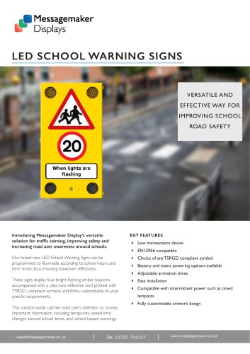 VEHICLE ACTIVATED WARNING SIGN - Messagemaker Displays - PDF Catalogs | Technical Documentation ...