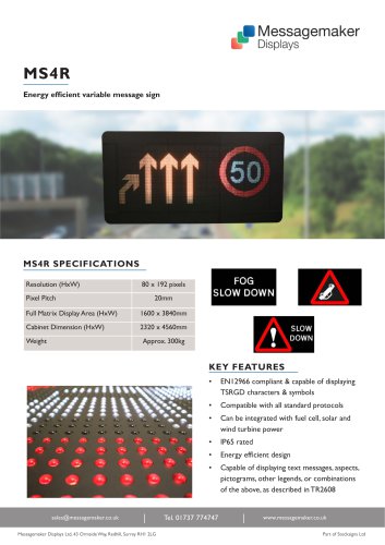 VEHICLE MOUNTED VARIABLE MESSAGE SIGN - Messagemaker Displays - PDF Catalogs | Technical ...
