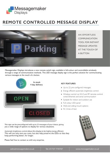 All Messagemaker Displays catalogs and technical brochures