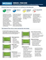 MDX-700 HD - Midtronics - PDF Catalogs | Technical Documentation | Brochure