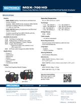 MDX-700 HD - Midtronics - PDF Catalogs | Technical Documentation | Brochure