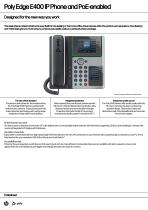 Poly Edge E400 IP Phone and PoE-enabled - Poly - PDF Catalogs | Technical Documentation | Brochure