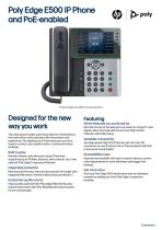 WiFi電話 - Edge E series - Poly - EDGE / Bluetooth / 5インチ