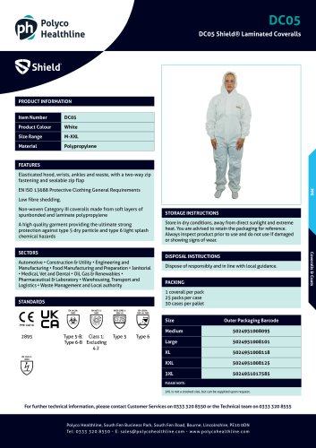 All Polyco Healthline catalogs and technical brochures