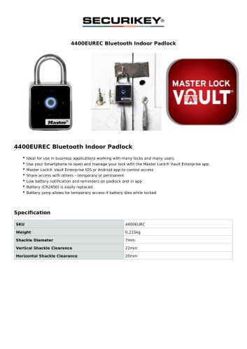 Master Lock 90DSPT Gun Lock Keyed Trigger Lock - Securikey - PDF ...