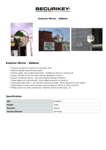 Mirror U Bolt Fitting Kit - Securikey - PDF Catalogs | Technical ...