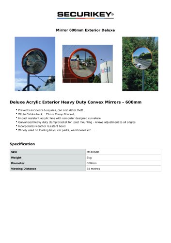 Mirror 900mm Exterior Half Face - Securikey - PDF Catalogs | Technical ...
