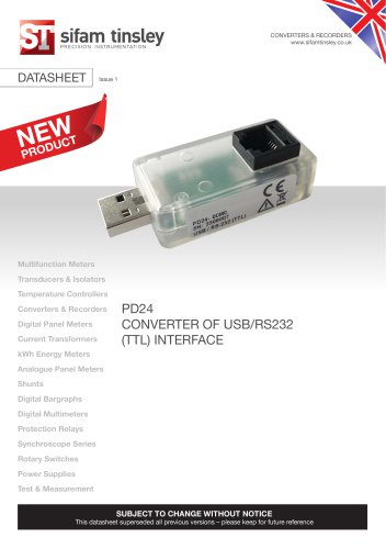 PD8W - Sifam Tinsley - PDF Catalogs | Technical Documentation | Brochure