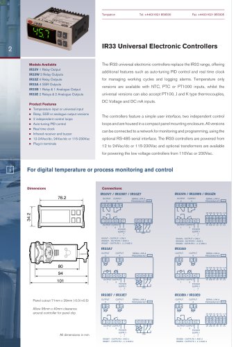 IR33 Universal Electronic Controllers - Tempatron - PDF Catalogs | Technical Documentation ...