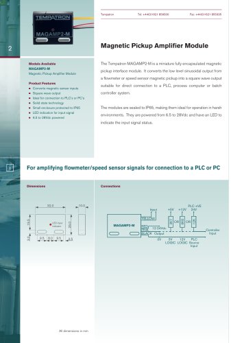 Magnetic Pickup Amplifier Module - Tempatron - PDF Catalogs | Technical Documentation | Brochure