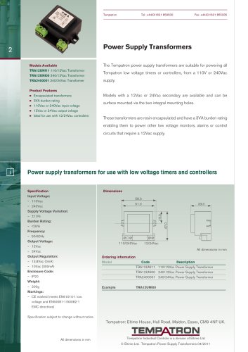 All Tempatron catalogs and technical brochures