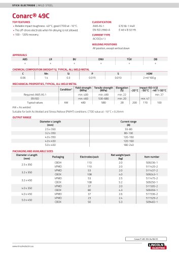 All WELDLINE catalogs and technical brochures