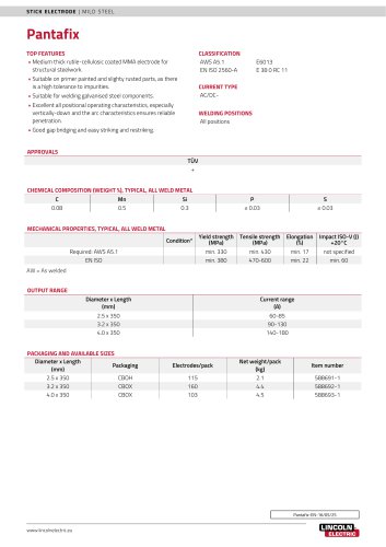 All WELDLINE catalogs and technical brochures