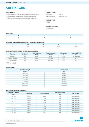 All WELDLINE catalogs and technical brochures