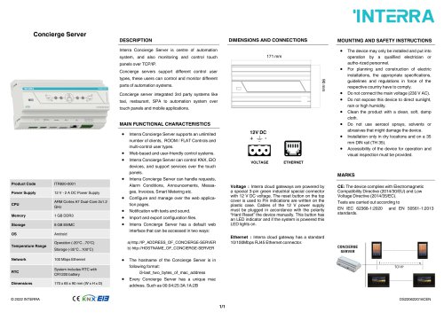 All Interra catalogs and technical brochures