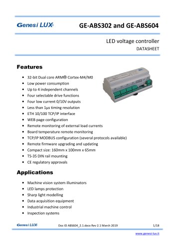 All GENESI ELETTRONICA SRL catalogs and technical brochures