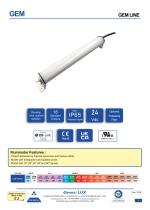 Bar light - GEM - GENESI ELETTRONICA SRL - LED / IP65 / UL certified