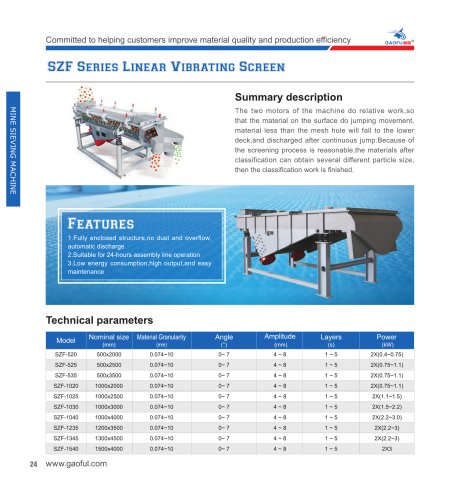 rotary vibrating sieve machine - Gaofu - PDF Catalogs | Technical ...