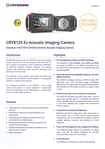 CRY8124 Acoustic Imaging Camera - CRYSOUND - PDF Catalogs | Technical ...
