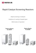 Rapid Catalyst Screening Reactors - FRONTIER LAB - PDF Catalogs ...