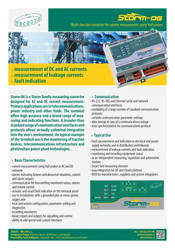 All TECHSYS - HW a SW, a.s. catalogs and technical brochures