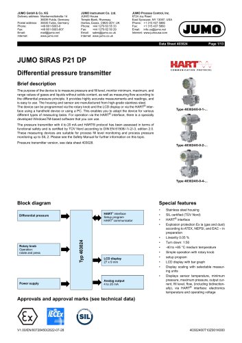 All JUMO Process Control, Inc. catalogs and technical brochures