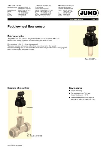 All JUMO Process Control, Inc. catalogs and technical brochures