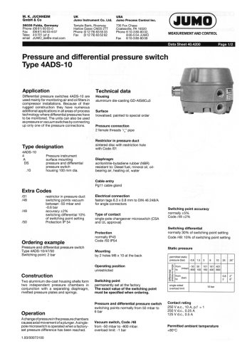 All JUMO Process Control, Inc. catalogs and technical brochures