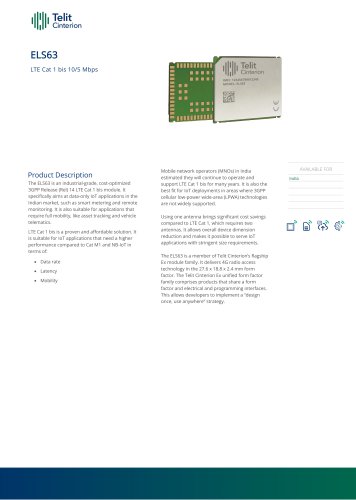 LE910Q1 - Telit - PDF Catalogs | Technical Documentation | Brochure