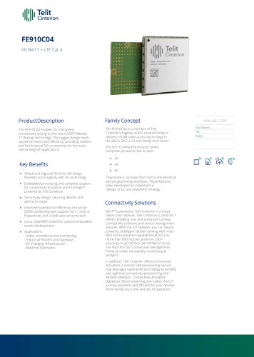 LE910Q1 - Telit - PDF Catalogs | Technical Documentation | Brochure