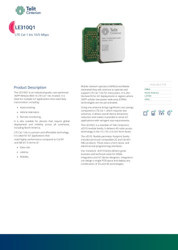 All Telit catalogs and technical brochures